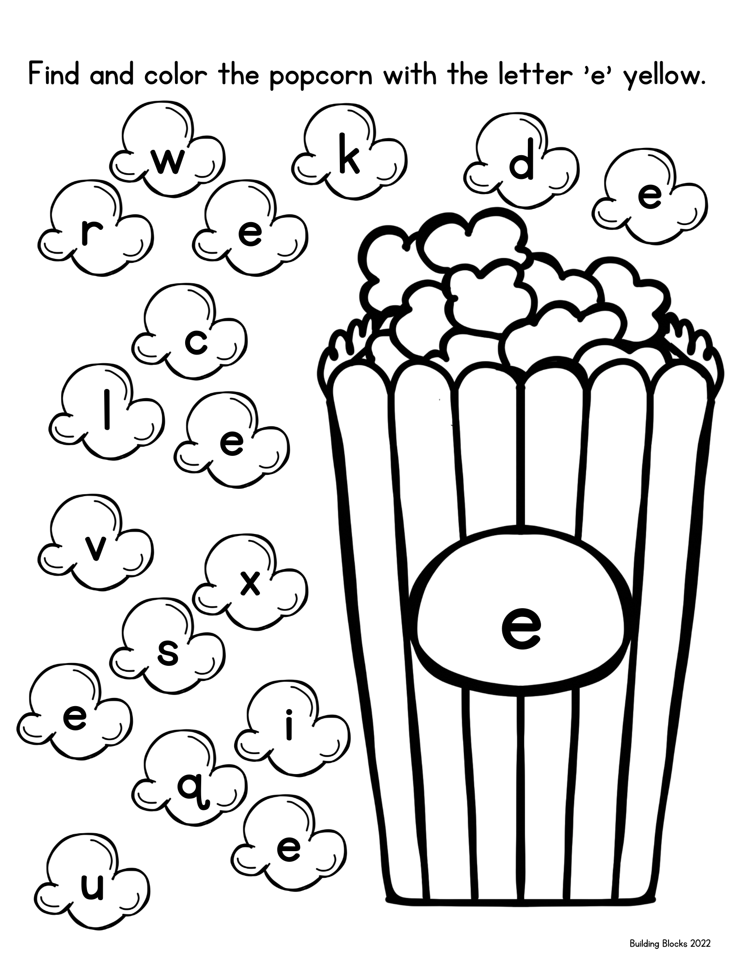 Lowercase “e” Letter Pack